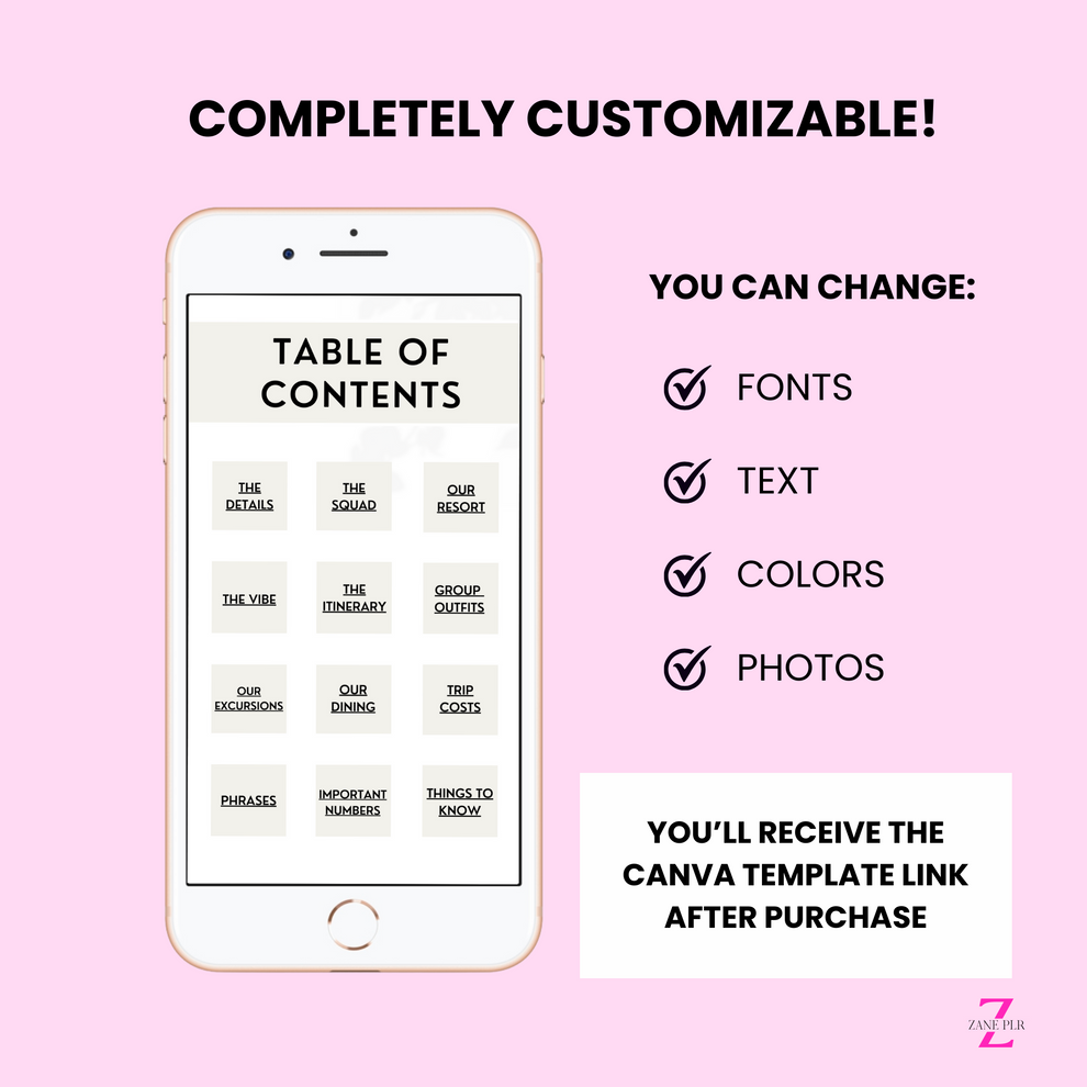 PLR Mobile Travel Planner – zaneplr